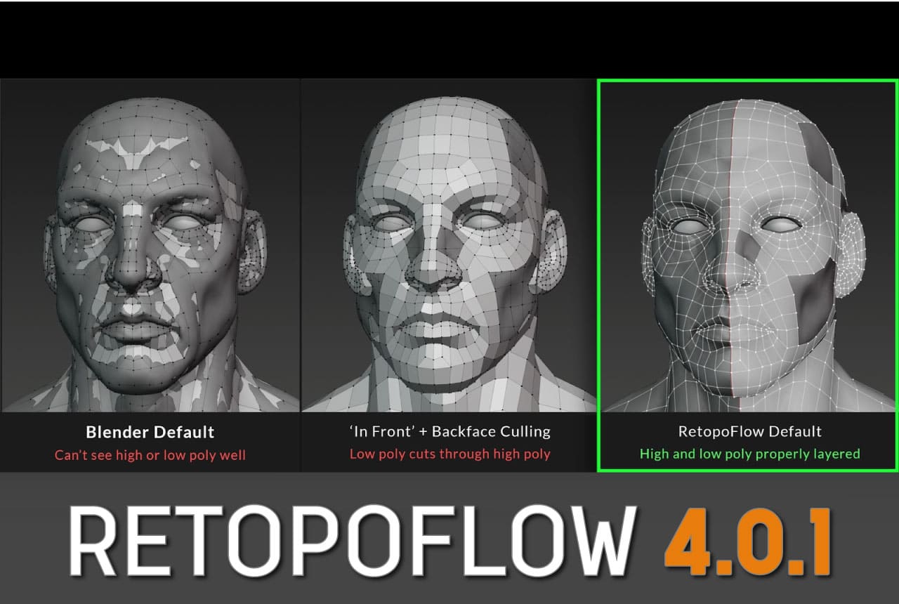 Blender Addon - RetopoFlow 4.0.1 | Z Studio